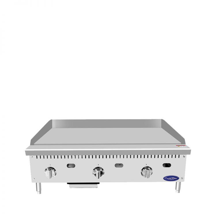 Atosa Cookrite - ATTG-36 - 36″ Thermostatic Griddle with 1′ Griddle Pl