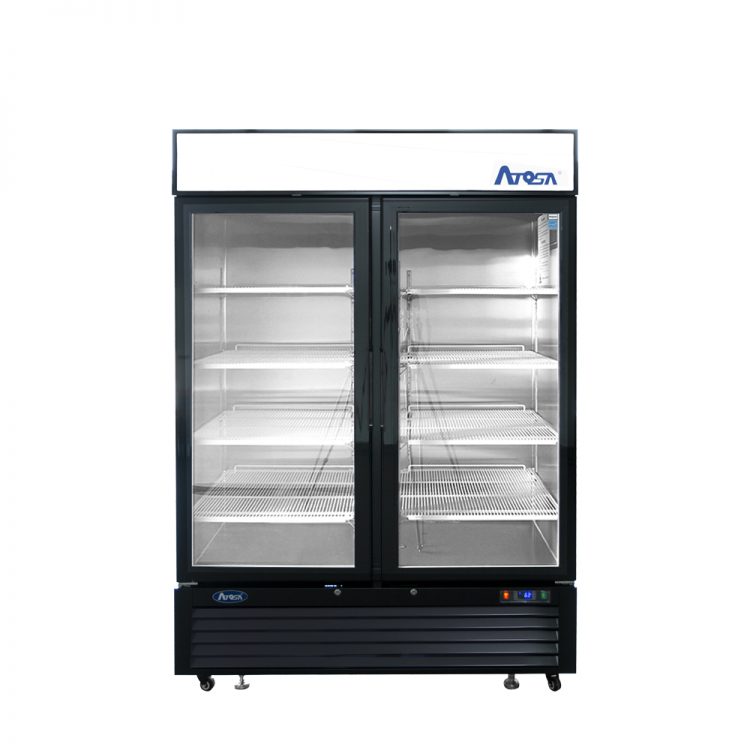 Atosa - MCF8723GR - Black Cabinet Two (2) Glass Door Merchandiser Cool